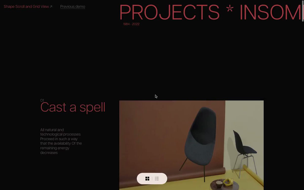 On Scroll Animation And View Switch A Layout With Some Scroll Animations And A View Switch Where