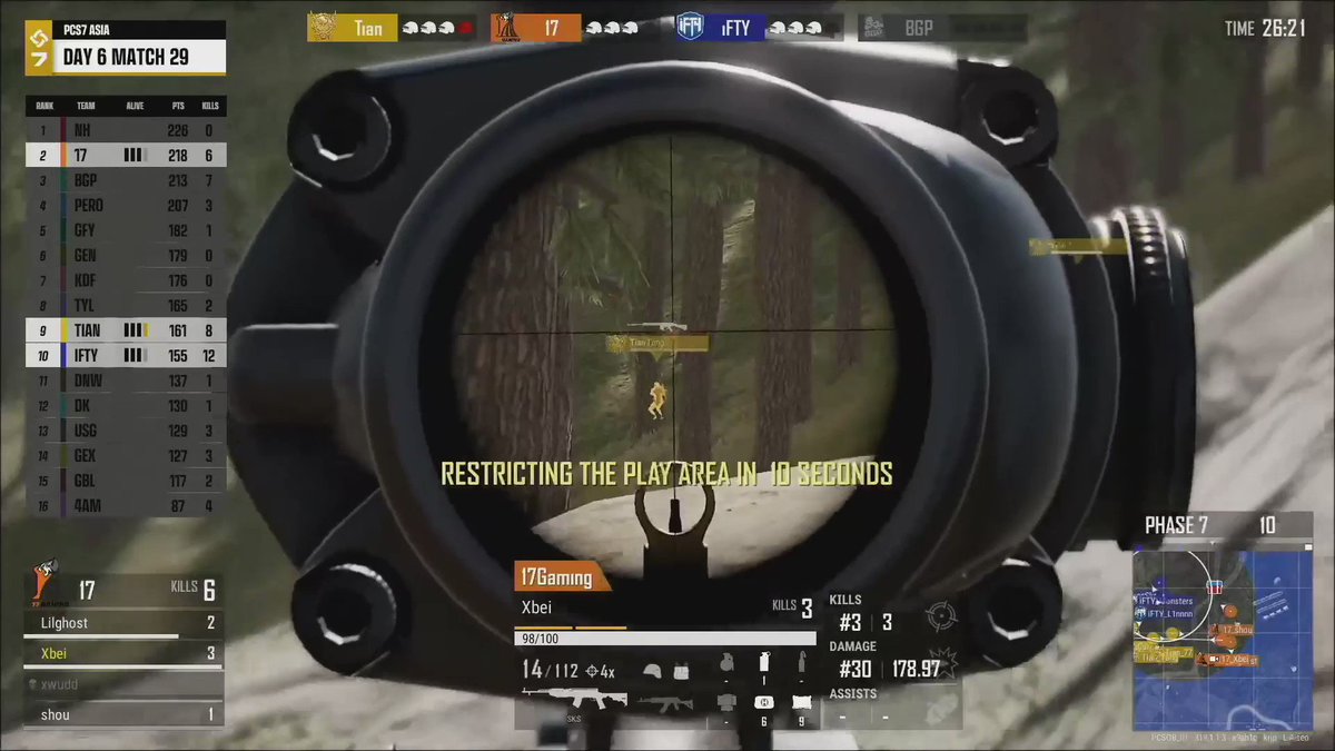 PUBG Esports JAPAN on Twitter: "PUBG Continental Series7 ASIA 17が全滅！ 最後はiFTY vs Tian！ Youtube ...
