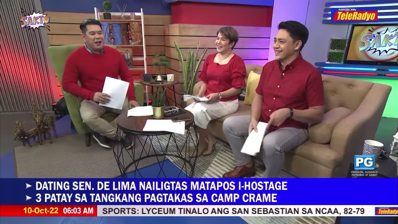 Anjo Bagaoisan on Twitter: "The sides of the #Sakto set maximized for the newscast portion ...