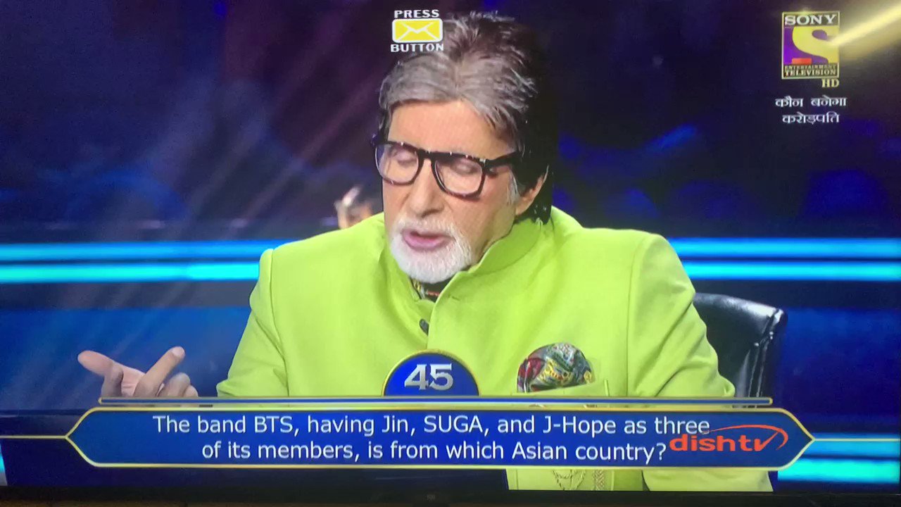 sona⁷ on Twitter: "BTS ON KBC !!!! https://t.co/xO3at4d62r" / Twitter