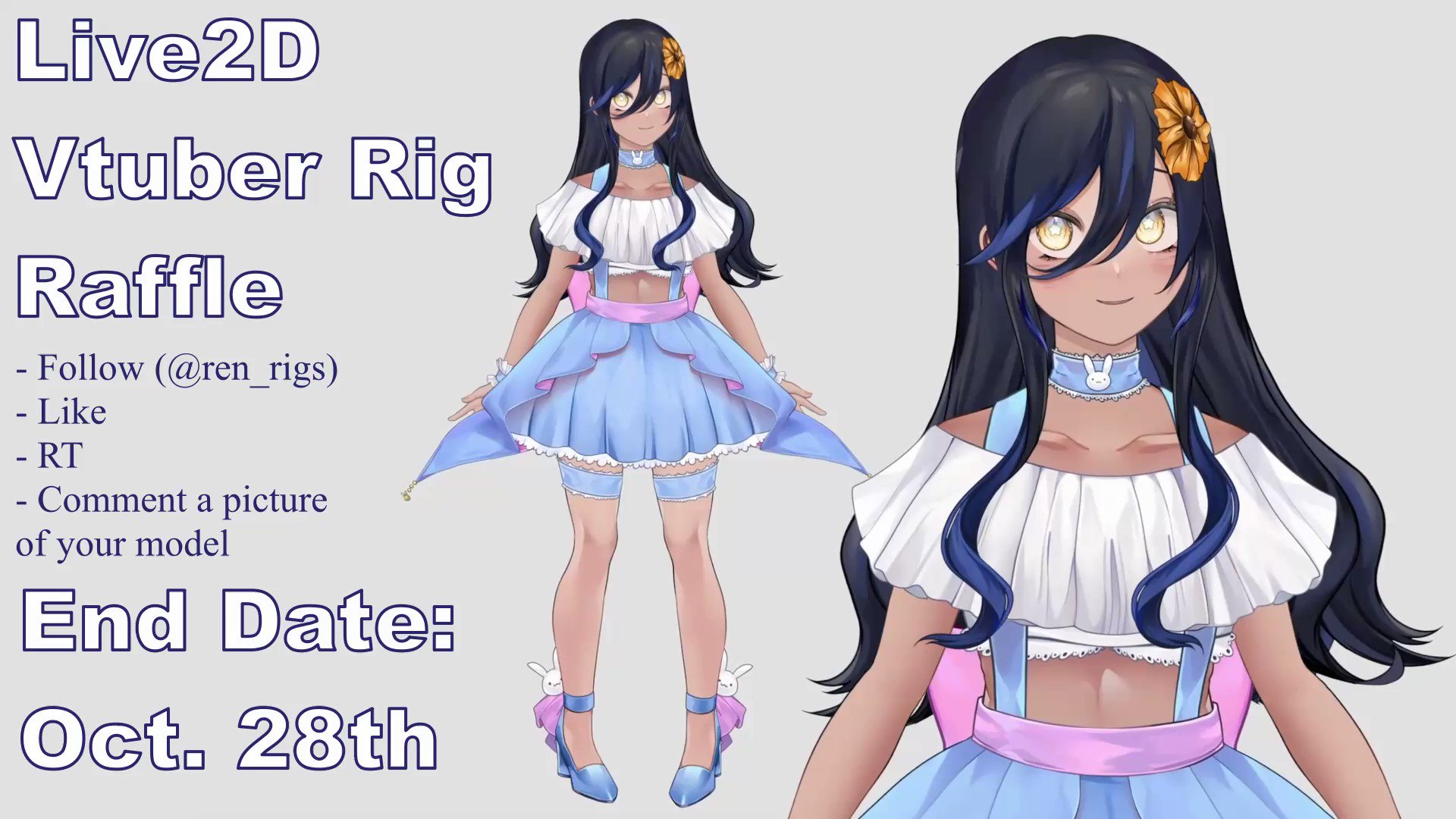 Ren - LIVE2D RAFFLE UNTIL OCT. 28th on Twitter: "Rig features: head xyz, body xyz, body tilt ...