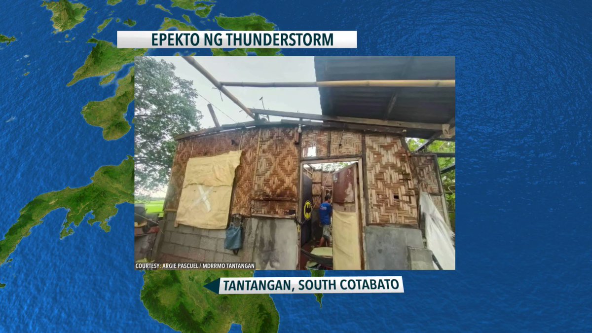 IMReady on Twitter: "Sa Tantangan, South Cotabato, nasira ang ilang bahay dahil sa malakas na ...