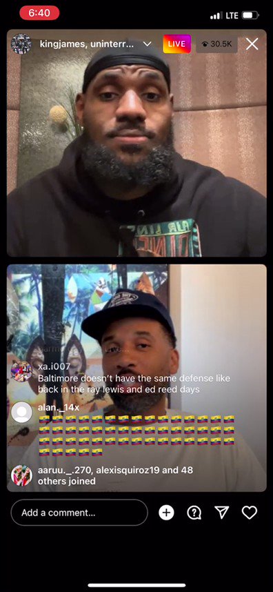 Lebron James Instagram