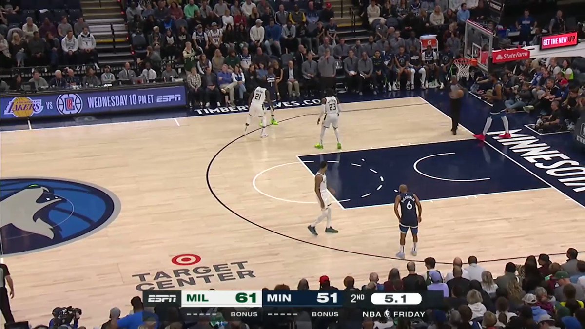 NBA on Twitter: "The @Timberwolves execute the full-court play to PERFECTION 🌟 MIL 61 - MIN 54 ...