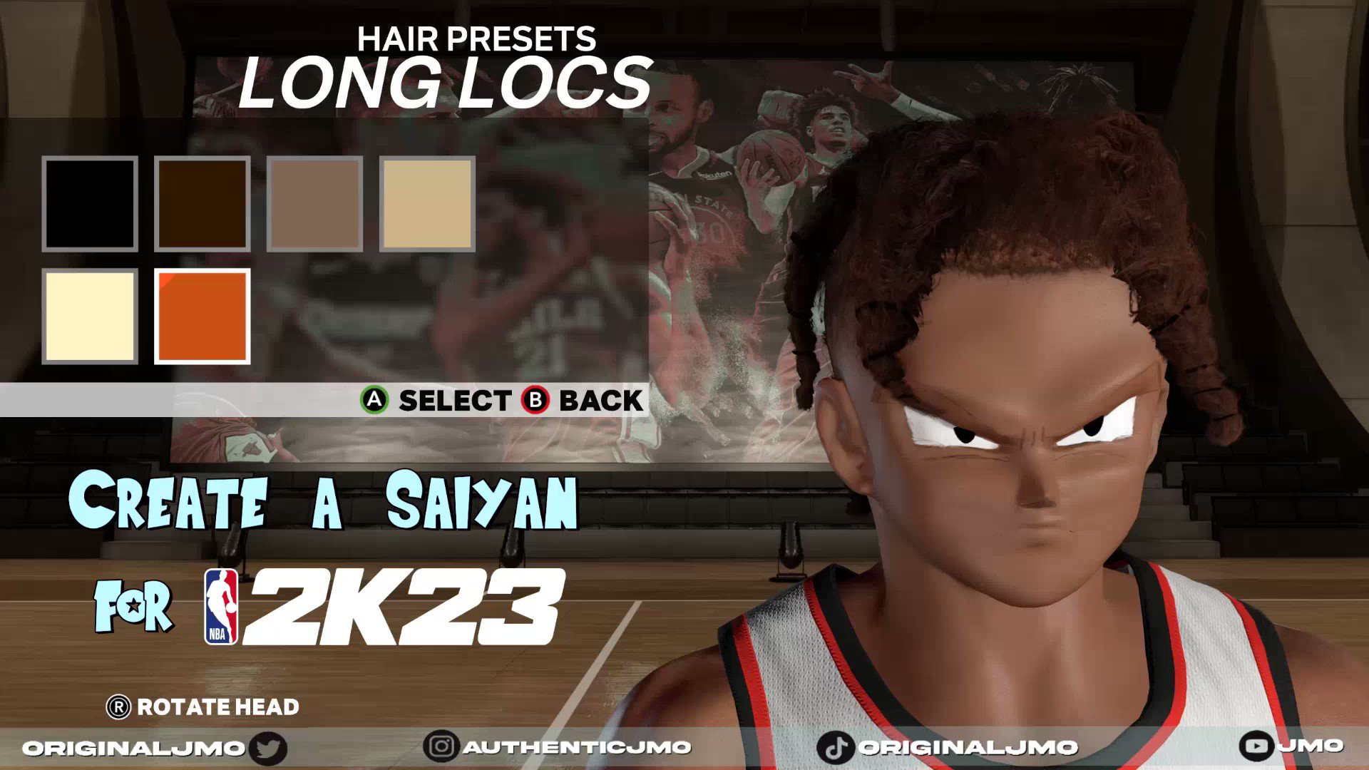 JMO on Twitter: "🏗️Create a Saiyan Mod Preview for #NBA2K23 Completed: Working hair physics Hair ...