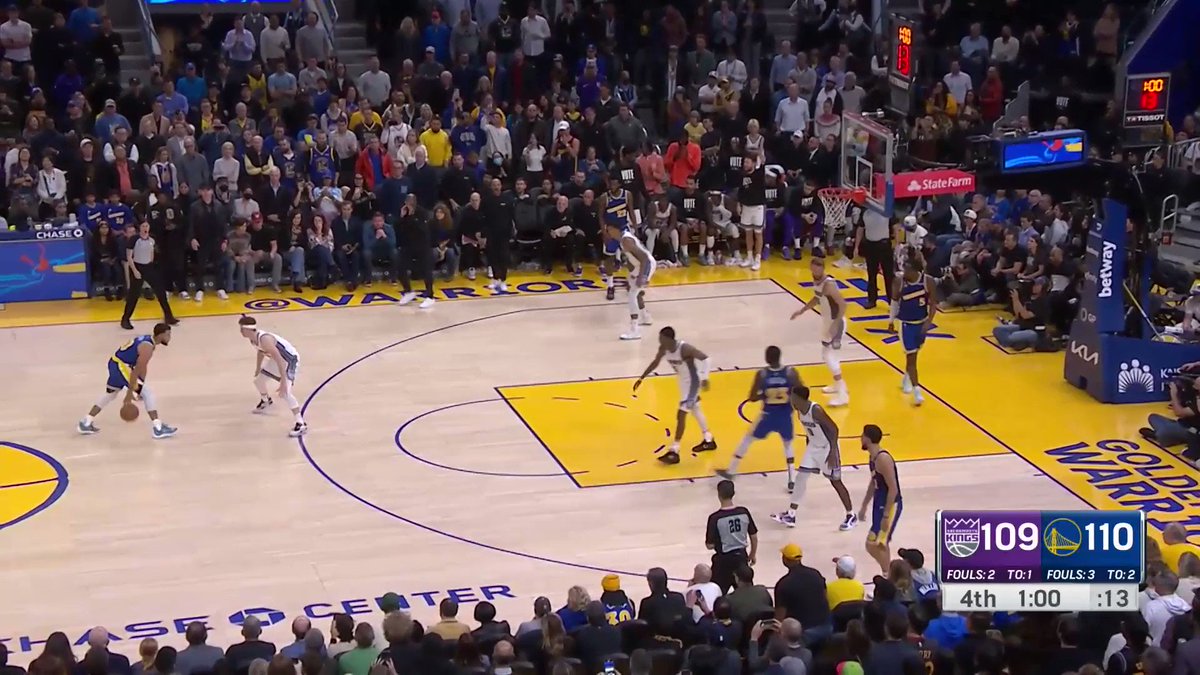 NBA on Twitter: "🔥 MAKE THAT 45 FOR STEPH 🔥 SAC 109 | GSW 112 51 seconds remaining in Q4 on the ...