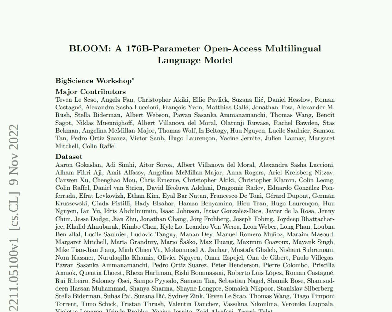 Aran Komatsuzaki on Twitter: "BLOOM: A 176B-Parameter Open-Access Multilingual Language Model A ...