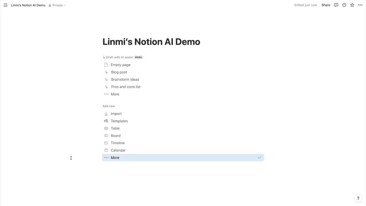 Linmi on Twitter: "试了一下 Notion AI，成熟度比我想象的要高很多，可玩性也很足。 确实也可以用中文。 https://t.co/7rhRGby5YI" / Twitter