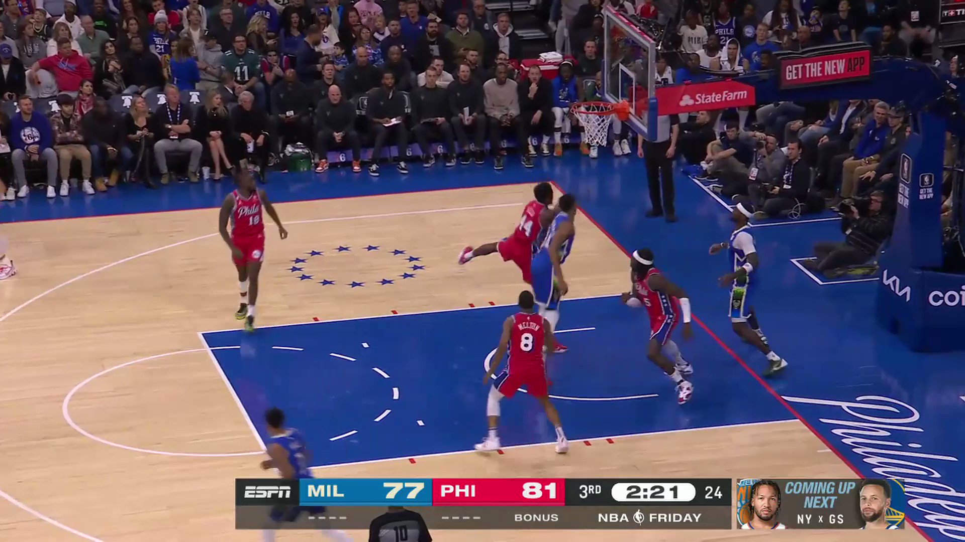NBA on Twitter: "Georges Niang for 3 🎯 The @sixers are on a 11-0 run in Q3 on ESPN https://t.co ...