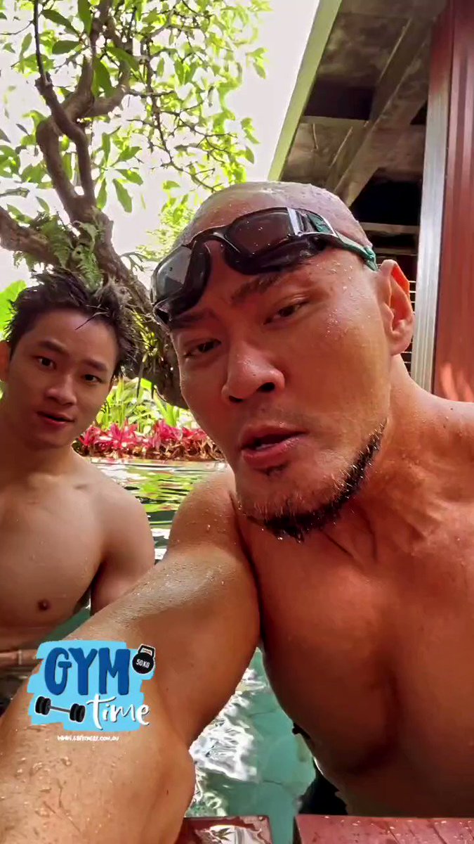 MRVVIP on Twitter: "Deddy and Azka Corbuzier shirtless pool session. #selebwatch"
