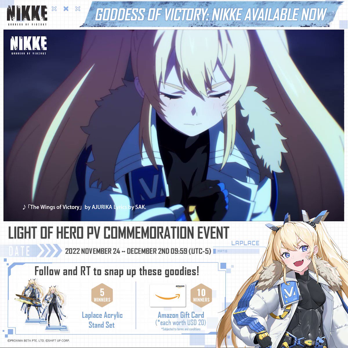 GODDESS OF VICTORY: NIKKE | OFFICIAL LAUNCH on Twitter: "【Light of Hero PV Commemoration Event ...