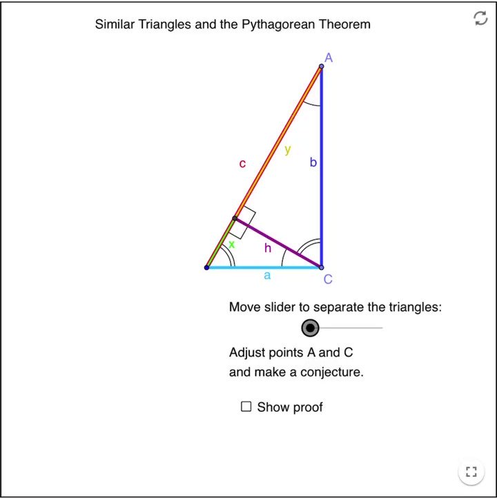 Pythagorean Theorem Proof Similar Triangles Pythagorean Theorem Proof Similar Triangles