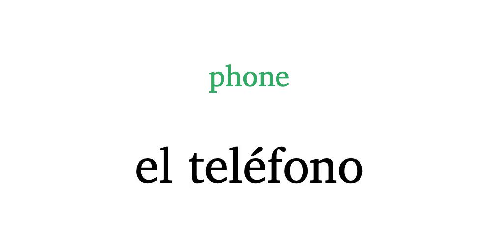Learn Spanish Words on Twitter: "el teléfono — phone #spanish #spain # ...