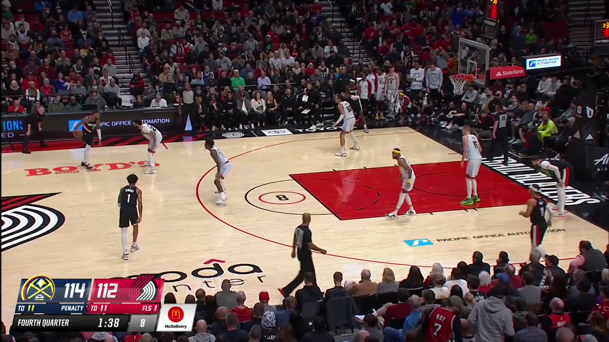 NBA on Twitter: "It's Dame Time on NBA TV 🔥 He's got 37 PTS and the Blazers lead 117-116 with 28 ...