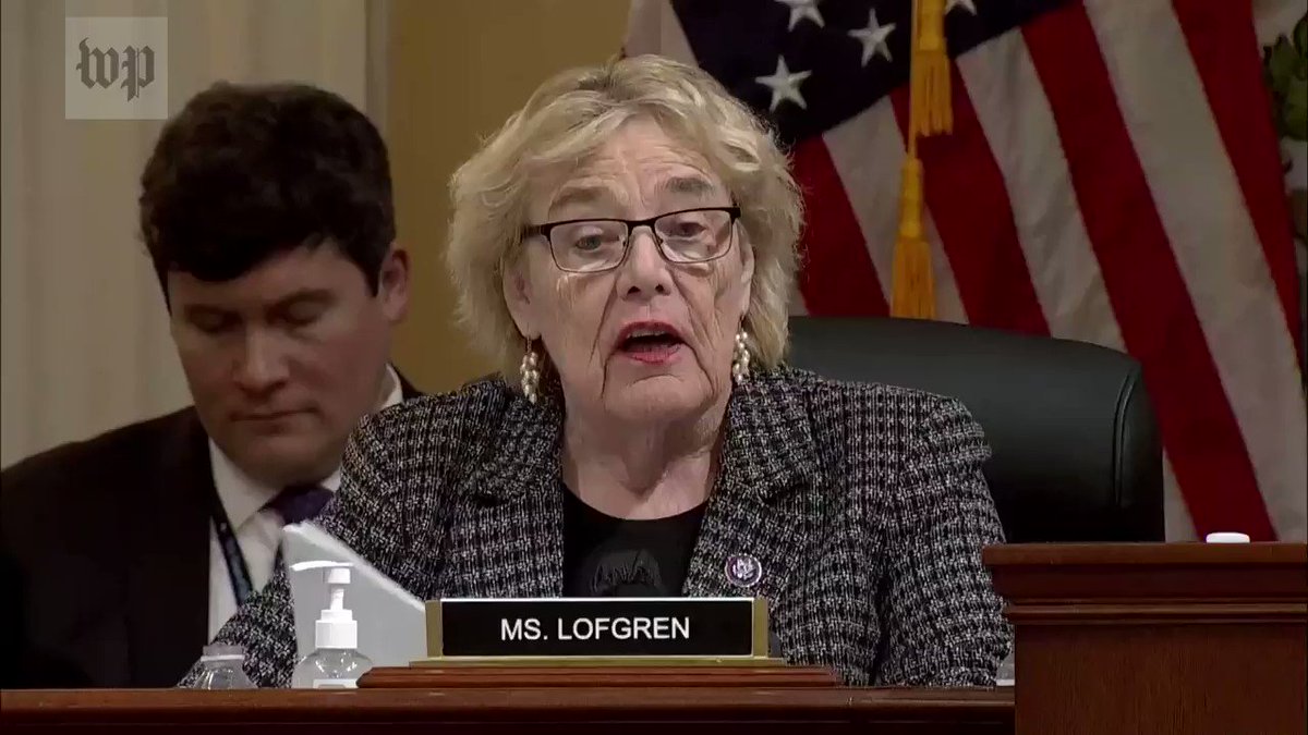 JM Rieger on Twitter: "Rep. Zoe Lofgren (D-Calif.) says that a witness for the Jan. 6 Select ...