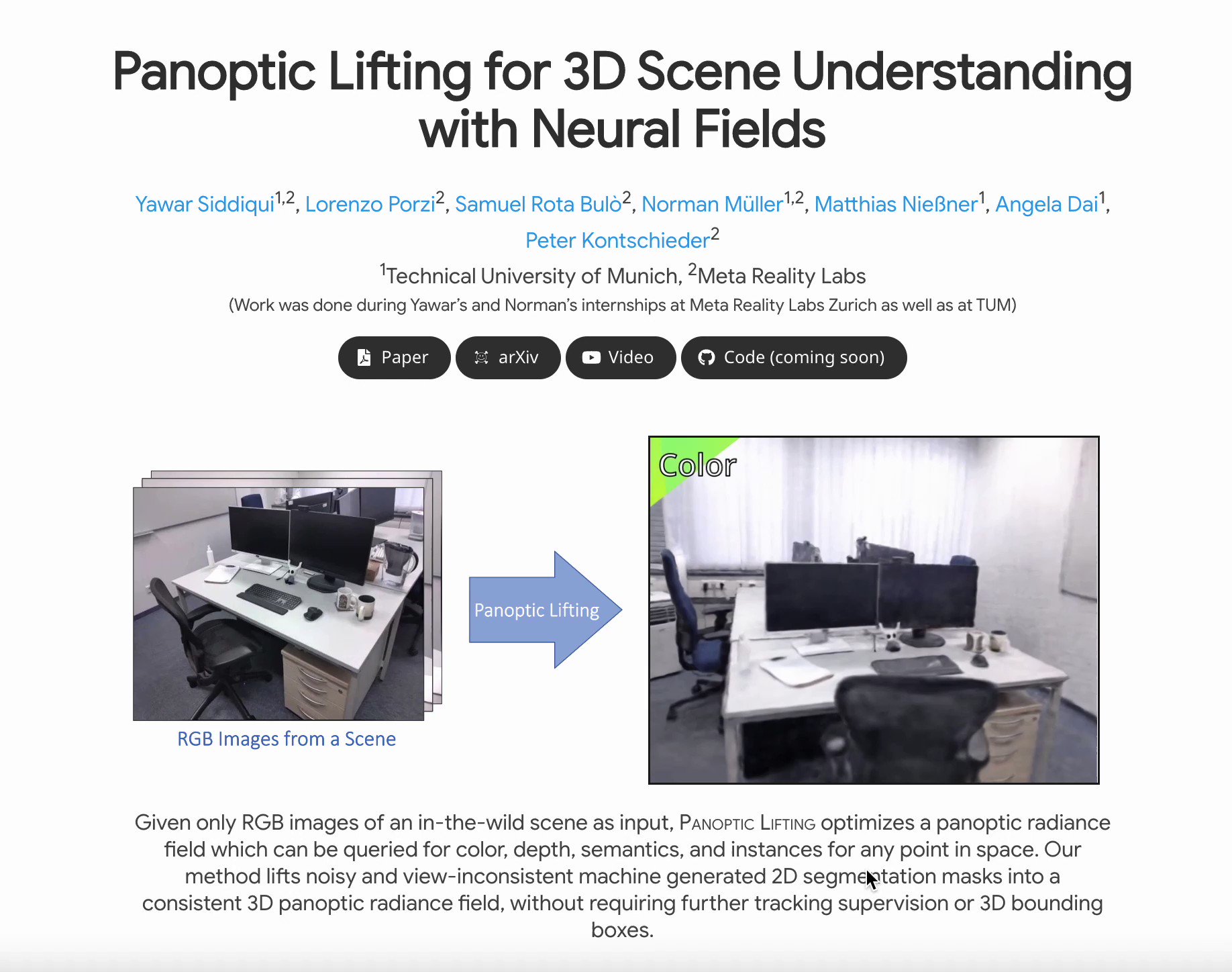 Visual Computing & AI Lab (@niessnerlab) / Twitter