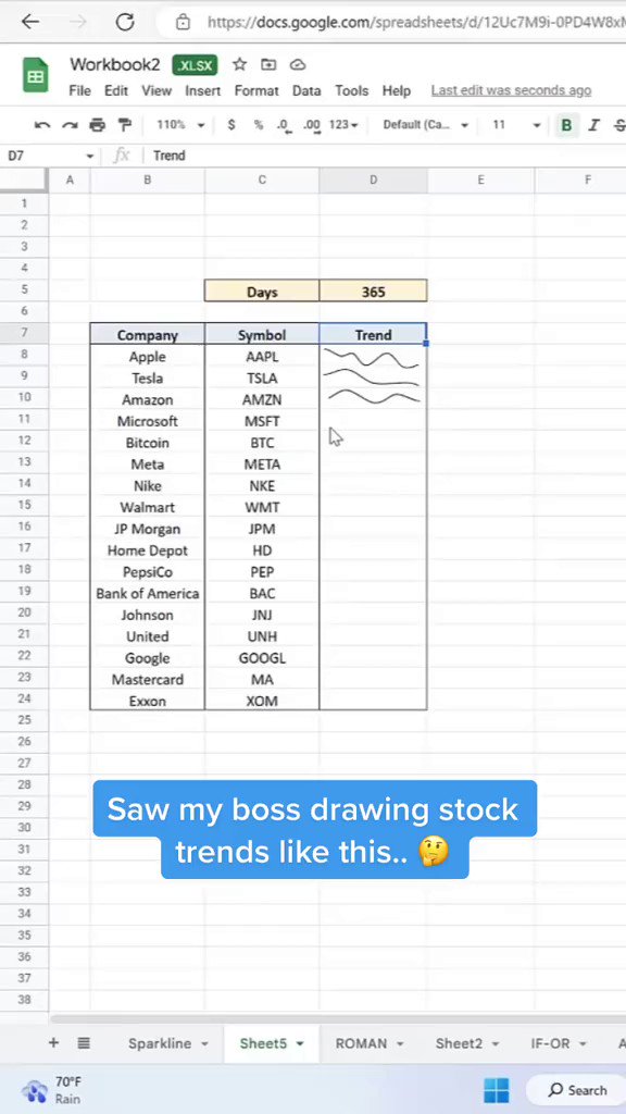 Excel Dictionary ☕️ on Twitter: "How to track stock trends in GSheets. 📉🤯 https://t.co ...