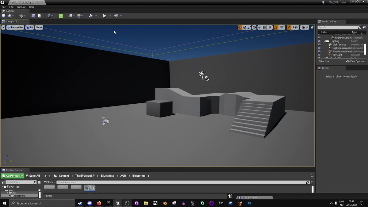 Added True Fps Setup To The Gamejam Project Unrealengine Ue4 Gamedev Unrealengine Ue4
