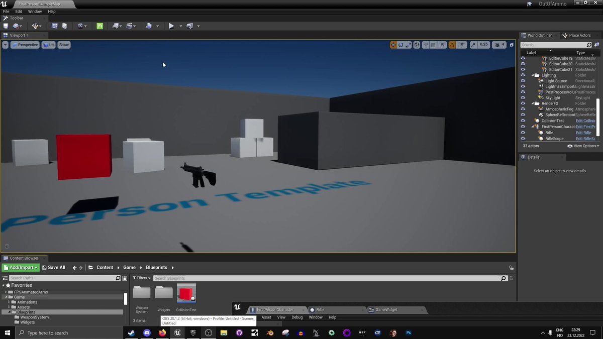 Added aiming to the Virtus gamejam project #UnrealEngine #UE4 #Gamedev #Gamejam #unrealengine # ...