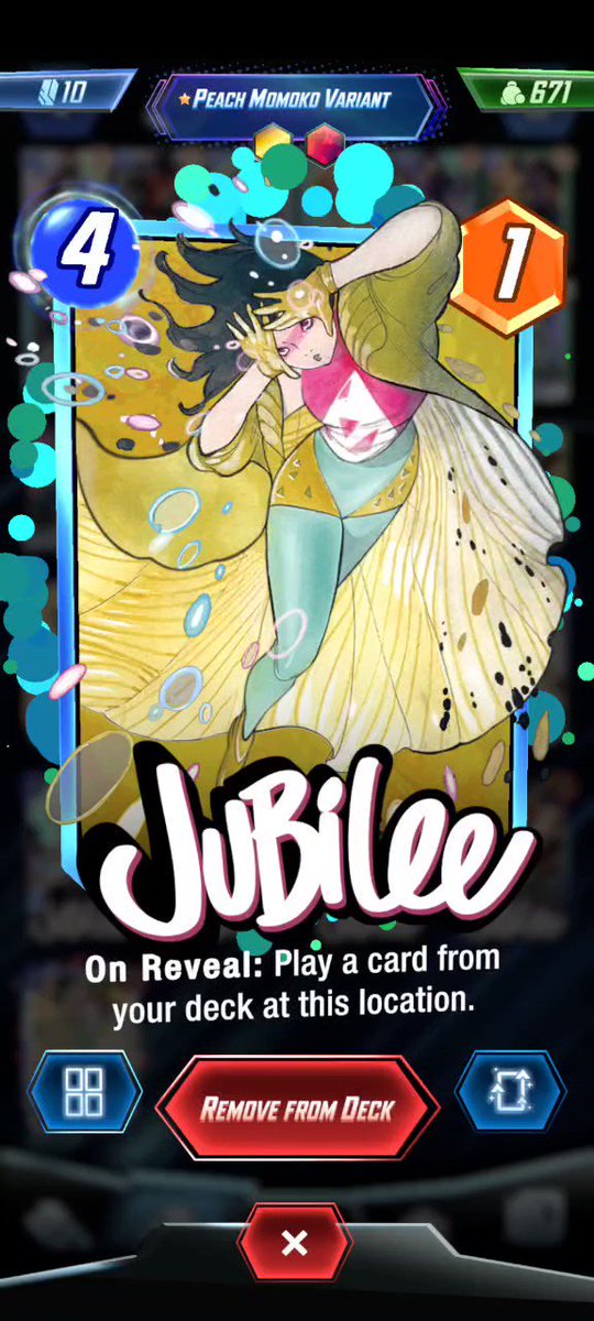 Marvel Snap Decks on Twitter: "My Peach Momoko Jubilee variant, gold foil split, and with the ...