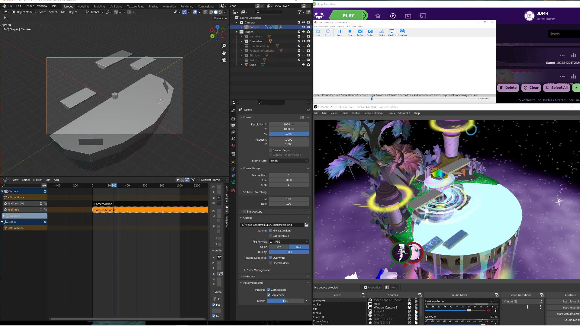 Jd On Twitter Testing Out Sadkellzs Melee Camera Addon And I Love It With Blenders 