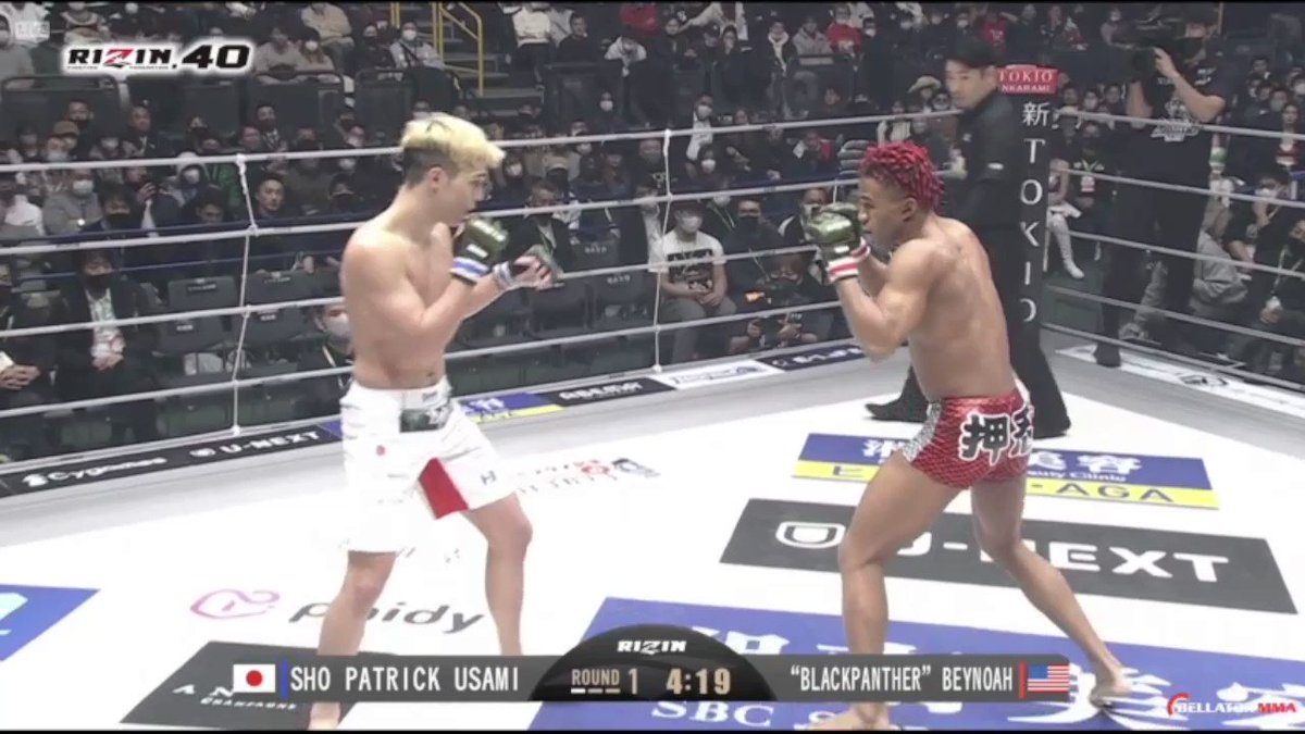 RIZIN FF English on Twitter: "𝐎𝐍𝐄 𝐀𝐍𝐃 𝐃𝐎𝐍𝐄 Sho Patrick Usami delivers one of the most shocking ...