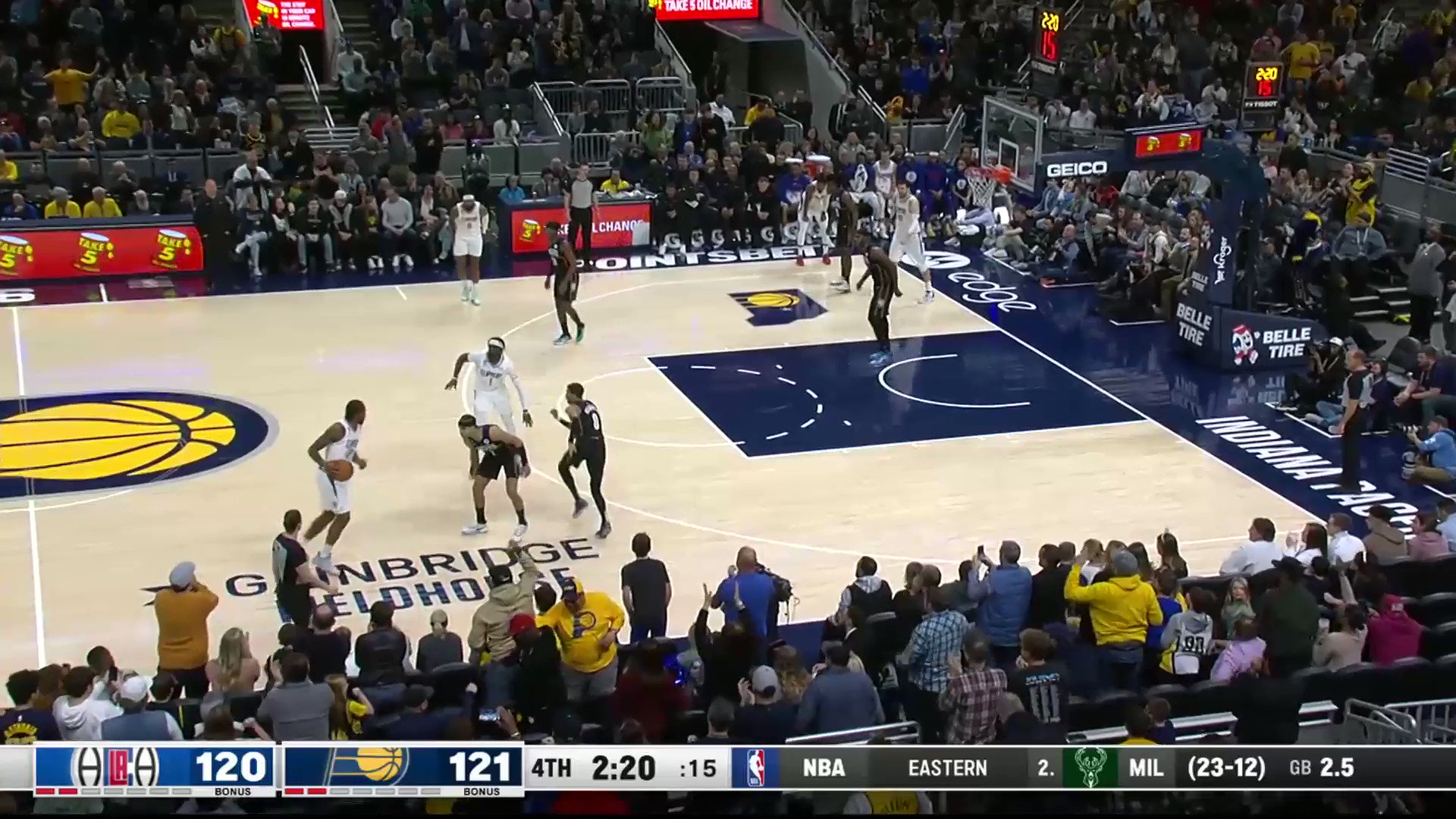 NBA on Twitter: "40 PTS for Paul George ‼️ Pacers-Clippers is tied at at 123-123 with 1:21 ...