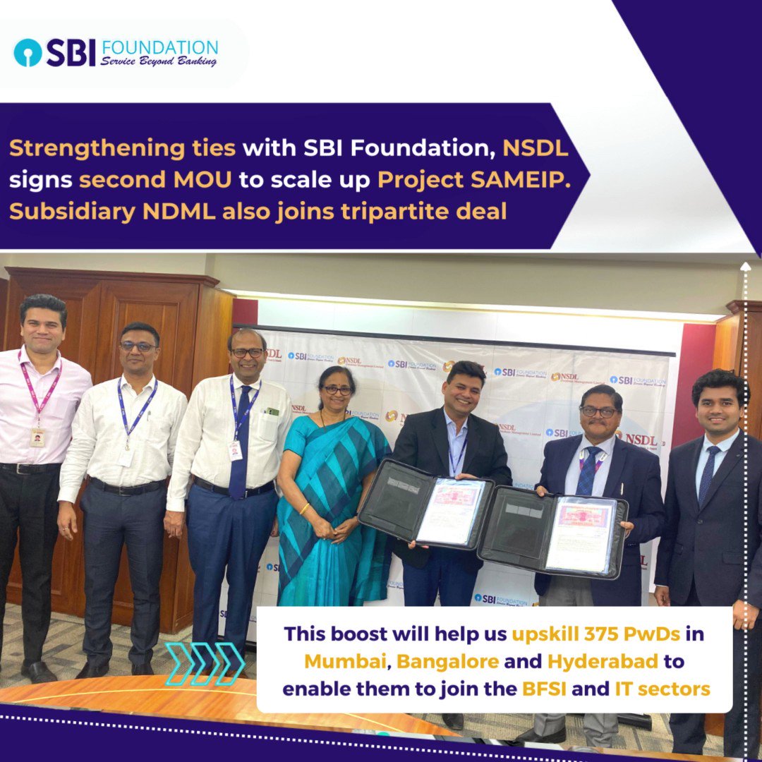 Sbi Foundation On Twitter Strengthening Our Relationship Nsdl