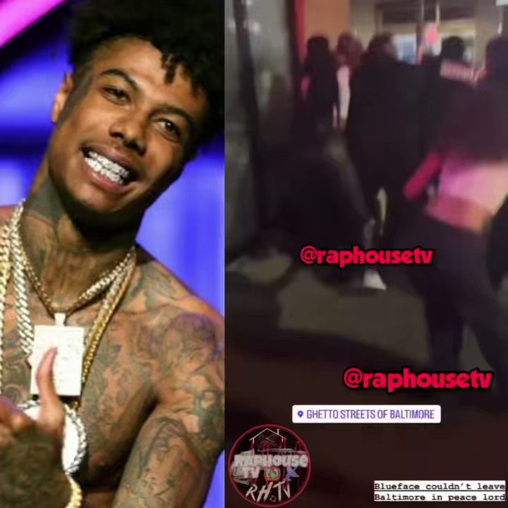 Raphousetv Rhtv On Twitter Blueface Gets Into Fight Knocks Someone