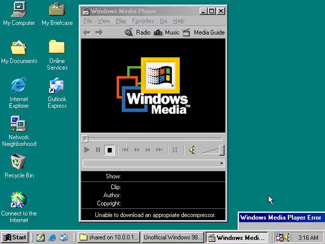 Bob Pony on Twitter: "Anyone agree this loading animation in Windows Media Player 6.4 looks cool?"