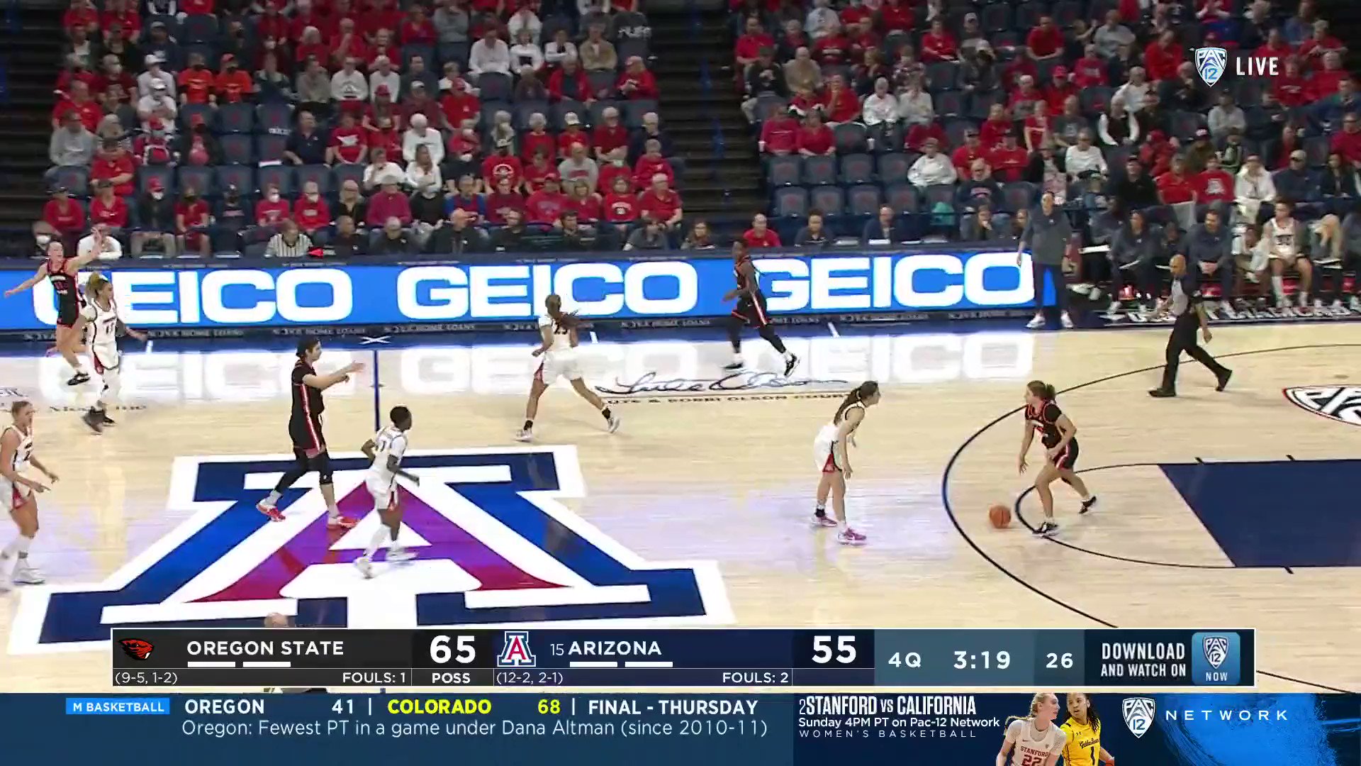 Arizona Basketball on Twitter: "3:11, 4Q Arizona 57 | Oregon State 65 Death, taxes, and Helena ...