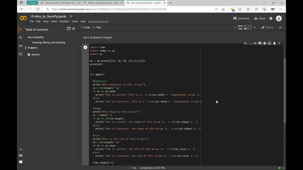 Tech Bytes On Twitter Nadja Has Done A Data Science Project Involving Numpy Well Done Nadja 