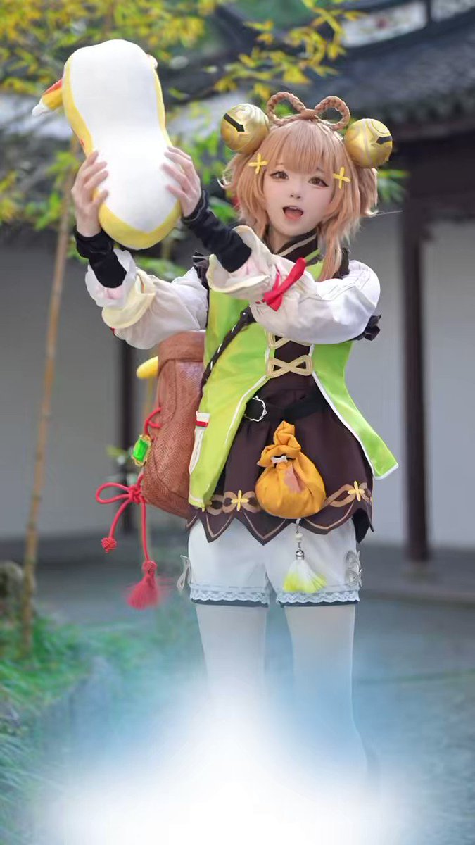 ₩9 on Twitter: "RT @seeu_cosplay: 原神瑶瑶cos🍃 出门在外 请带上我😊 私があなたの世話をしましょう💚 #YaoYao #GenshinImapct #原神 ...