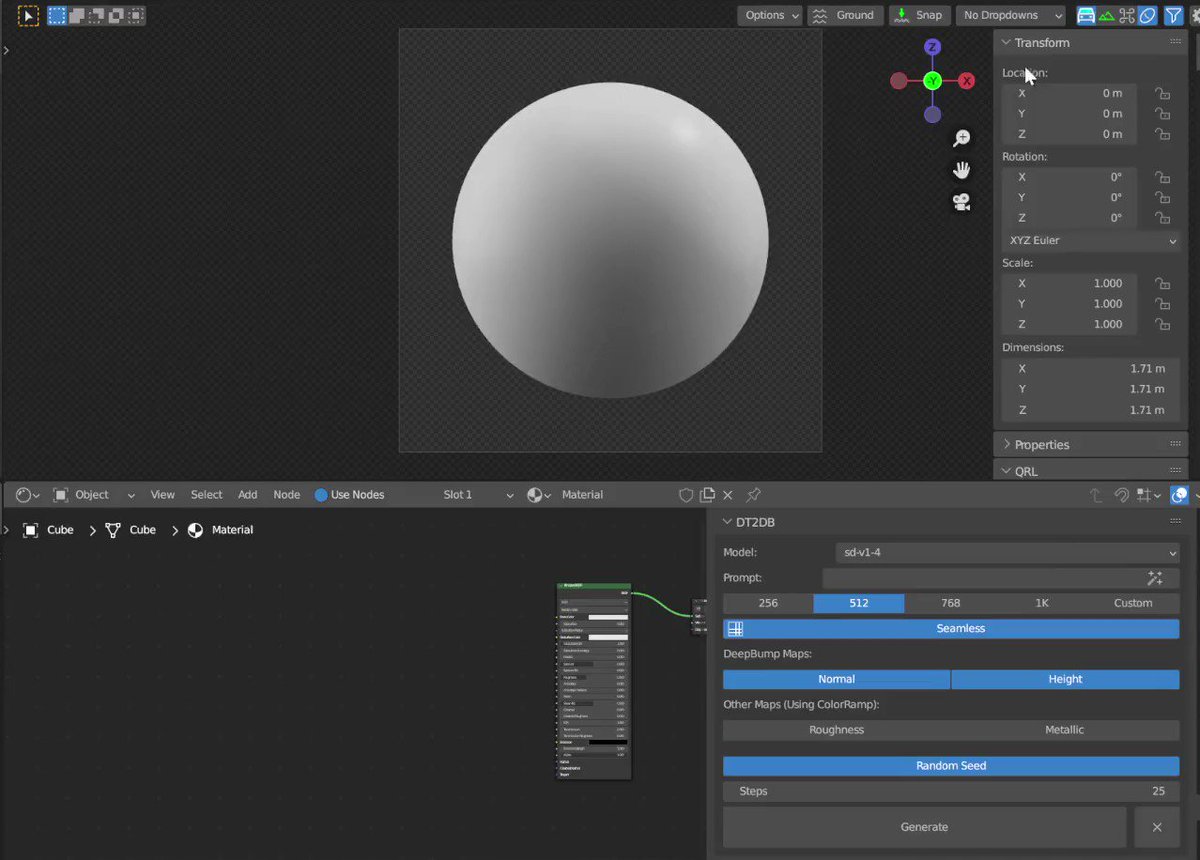 Amandeep on Twitter: "DT2DB Bridge - Free Addon Out Now! Create PBR materials using AI. You need ...