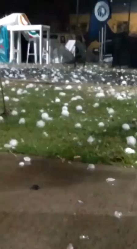 ⛈️Un fuerte temporal de lluvia y granizo cayó sobre la localidad de ... ⛈️Un fuerte temporal de lluvia y granizo cayó sobre la localidad de ...