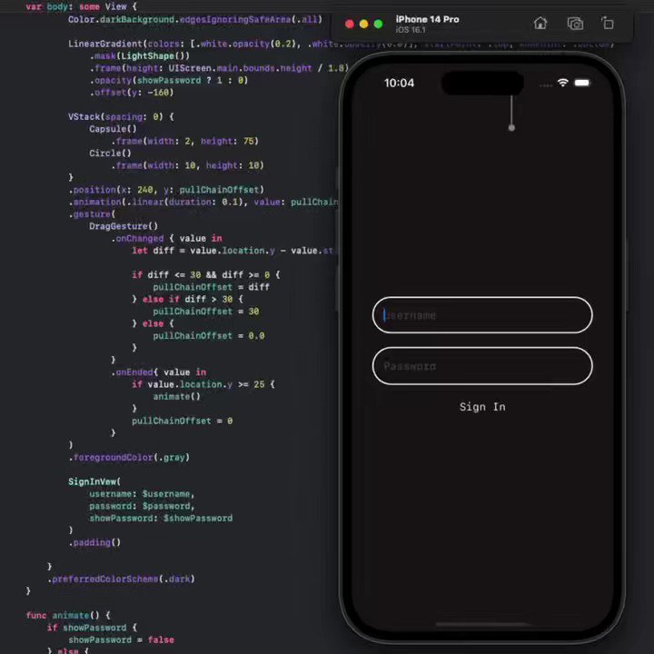 Fredrik On Twitter A Fun Way Of Showinghiding The Password On A Login Page šš”swiftui