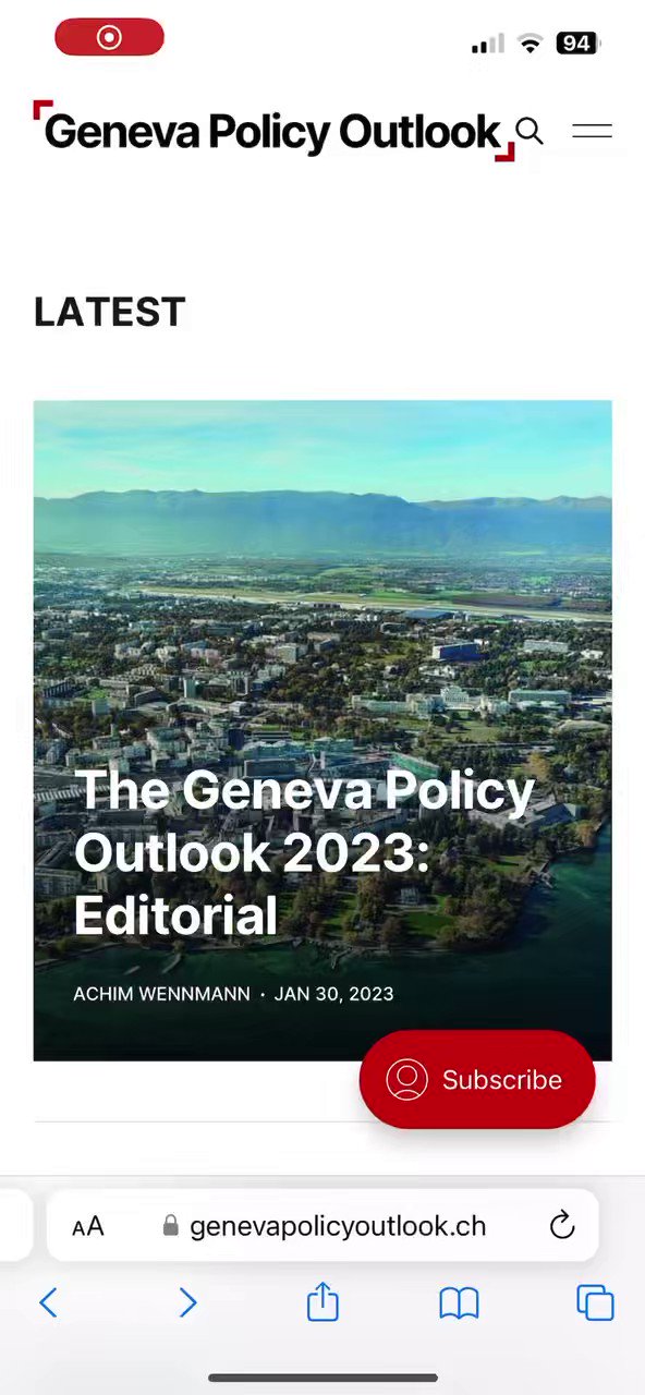Geneva Policy Outlook (@GePolOutlook) / Twitter