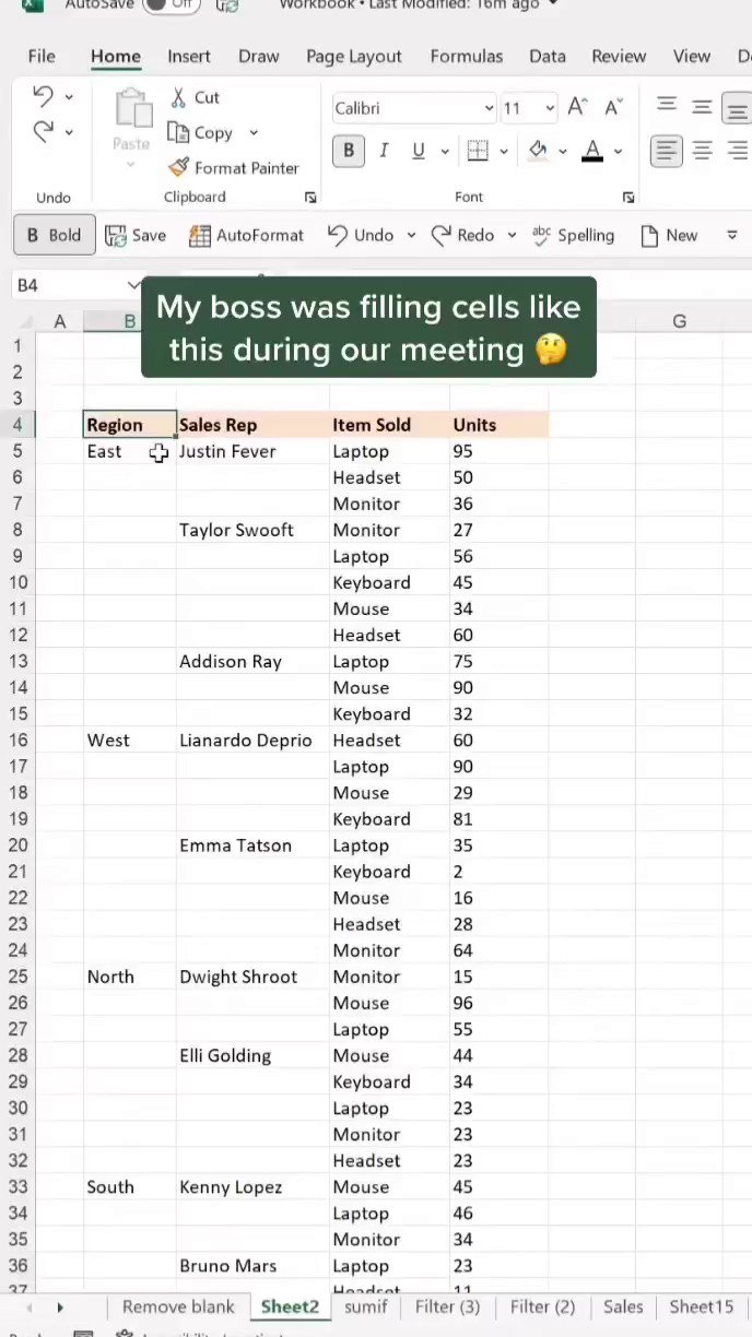 Excel Dictionary ☕️ on Twitter: "How to fill all blank cells at once. 🤯 #excel https://t.co ...