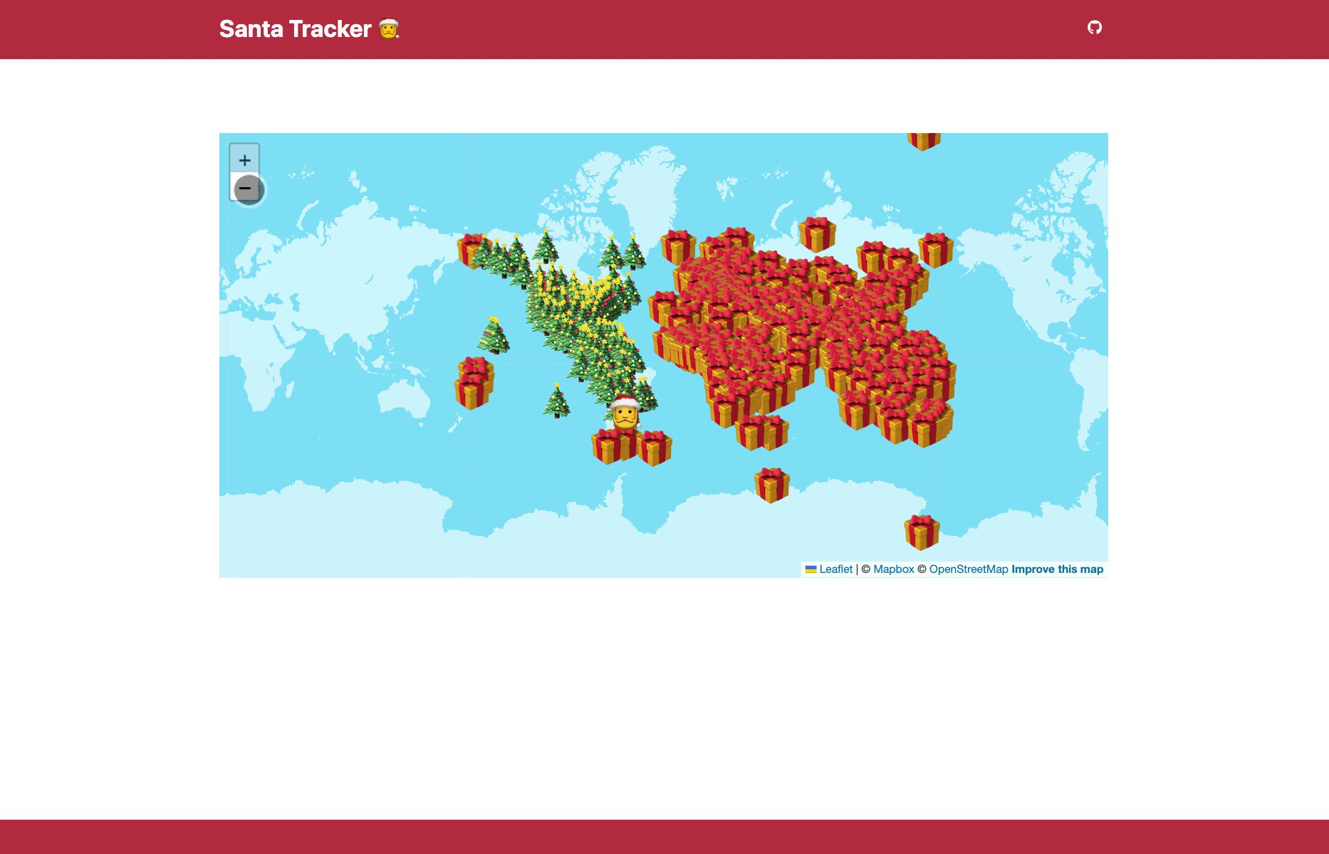 Vanessa on Twitter: "This is a Santa tracker 🎅 Utilizes Next.js, React Leaflet, and Google's ...