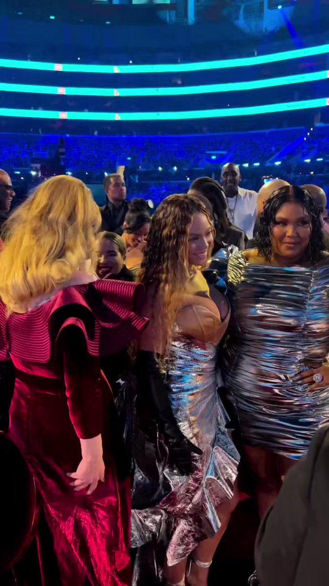 Pop Crave on Twitter: "Adele, Beyoncé and Lizzo at the #GRAMMYs."