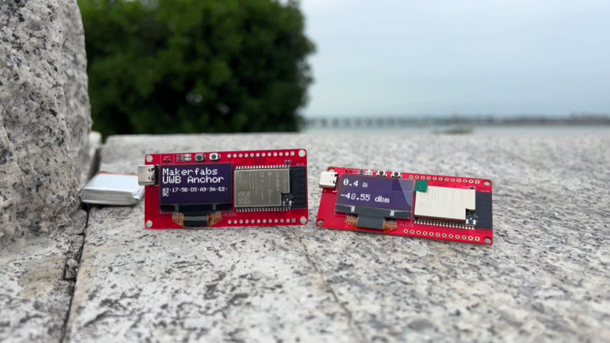 Makerfabs On Twitter Esp32 Uwb Pro With Display Outdoor Positioning And Outdoor Distance