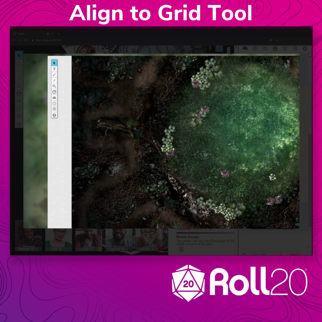 Roll20 on Twitter: "🎲 Hey there, GM's! Need a quick refresher on how to align map to the grid ...