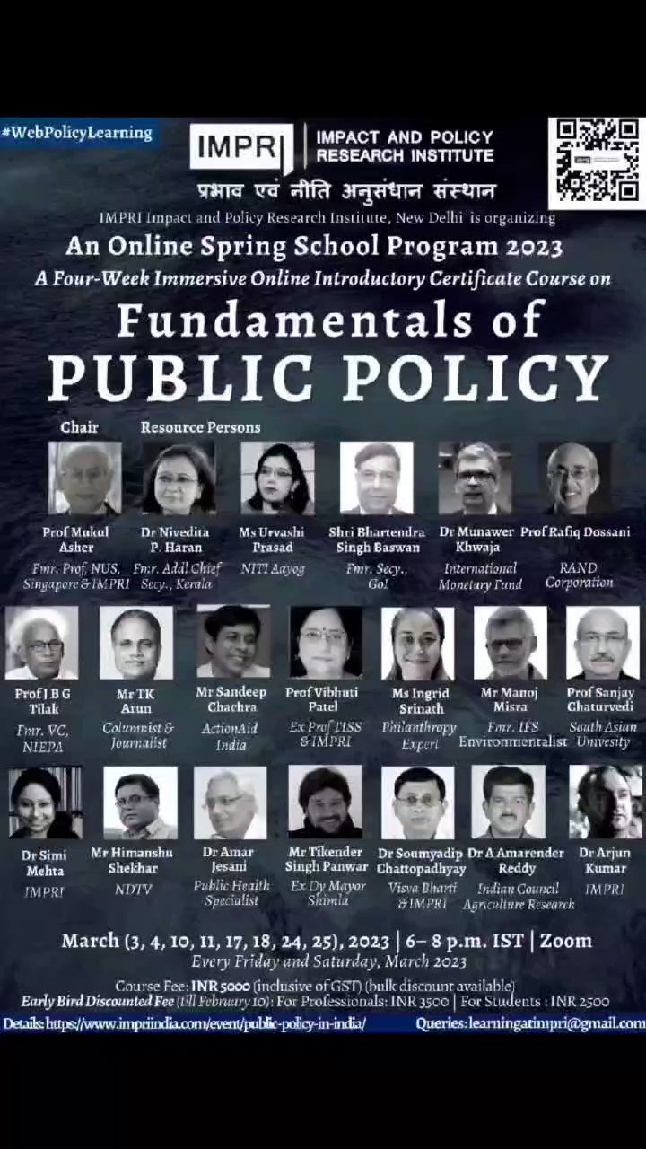 IMPRI Impact and Policy Research Institute on Twitter: "#IMPRI #WebPolicyLearning @impriindia ...