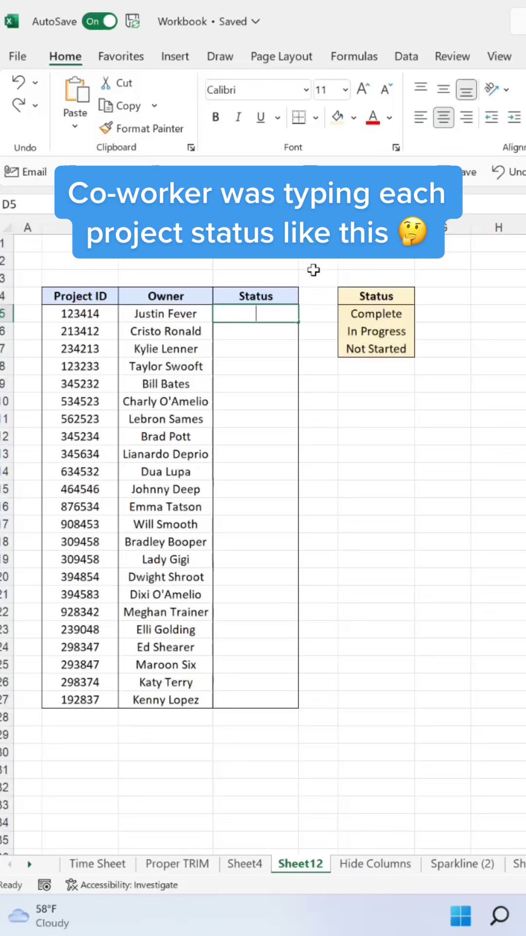 Excel Dictionary ☕️ on Twitter: "How to create a drop-down menu in Excel. 🤓 #excel https://t.co ...