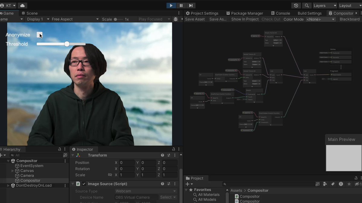 Keijiro Takahashi on Twitter: "I'm also making a simple BodyPix sample: Virtual background ...