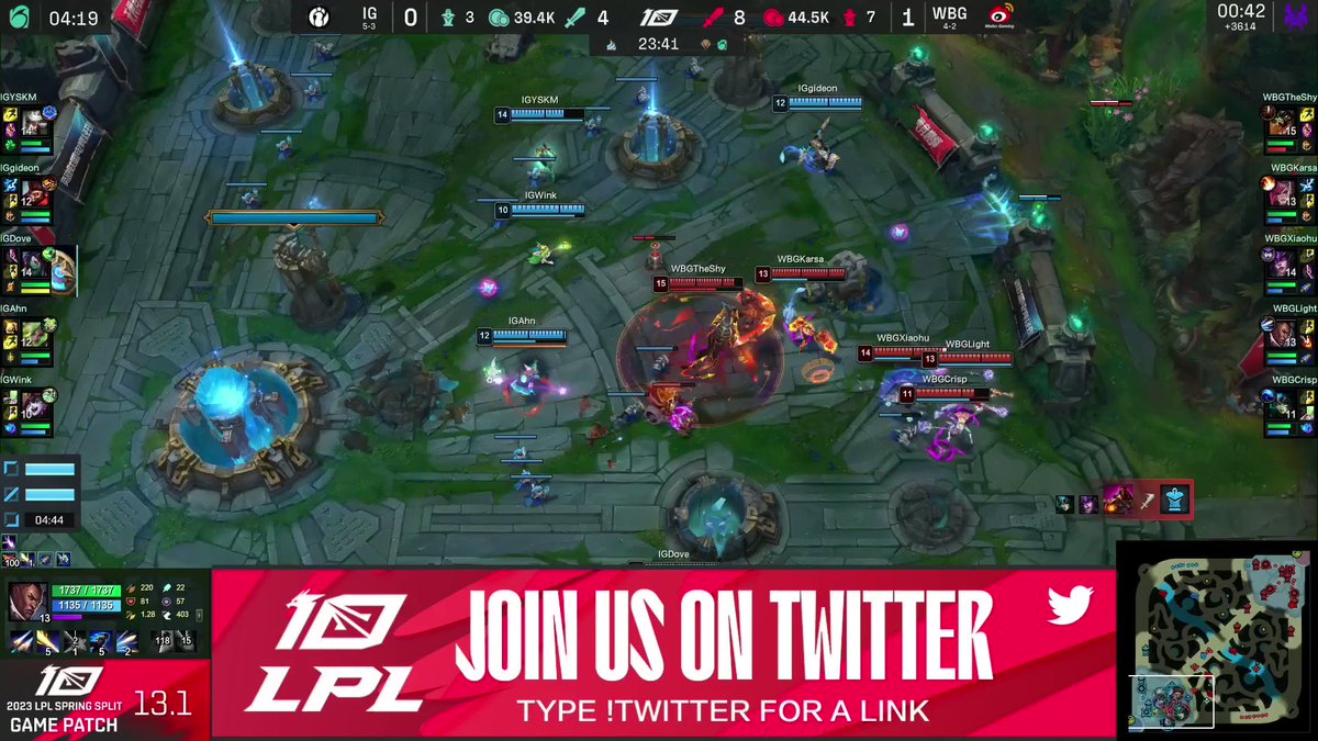 LPL on Twitter: "The scaling comp is finally working for IG, and the flash from YSKM is just ...