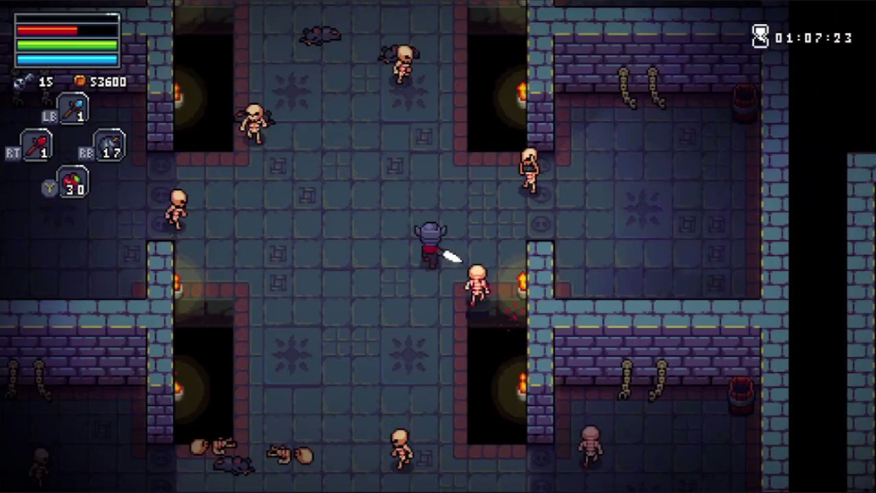 Poink Games on Twitter: "A new enemy, the skeleton. Sometimes it loses its head. #pixelart # ...