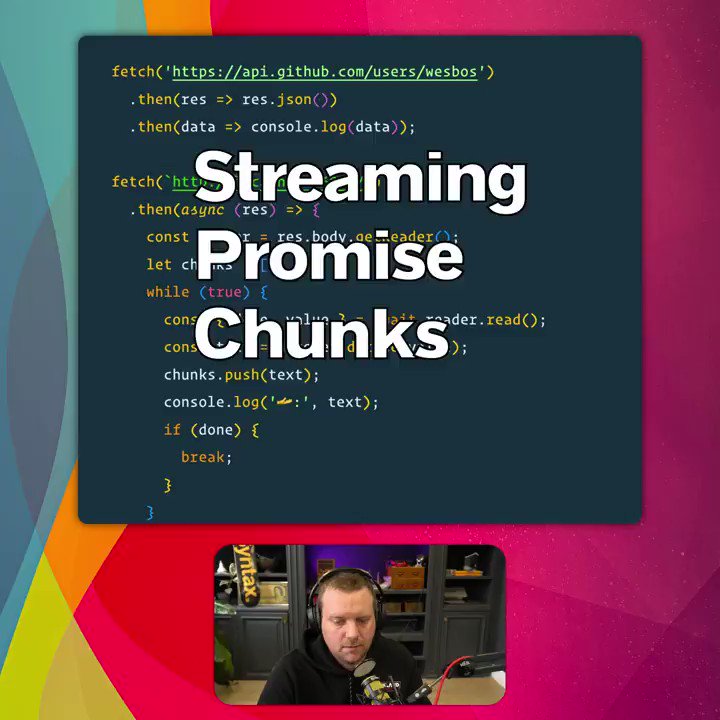 Wes Bos on Twitter: "Lots of talk about Web Streams in the framework space. Here is a quick 60 ...