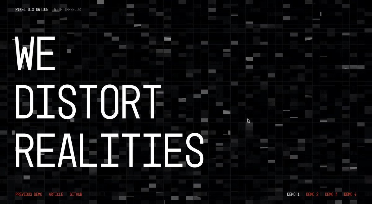 From the #demo archives: Pixel Distortion Effect with Three.js https://t.co/uq2gfFgiDr #webdev # ...