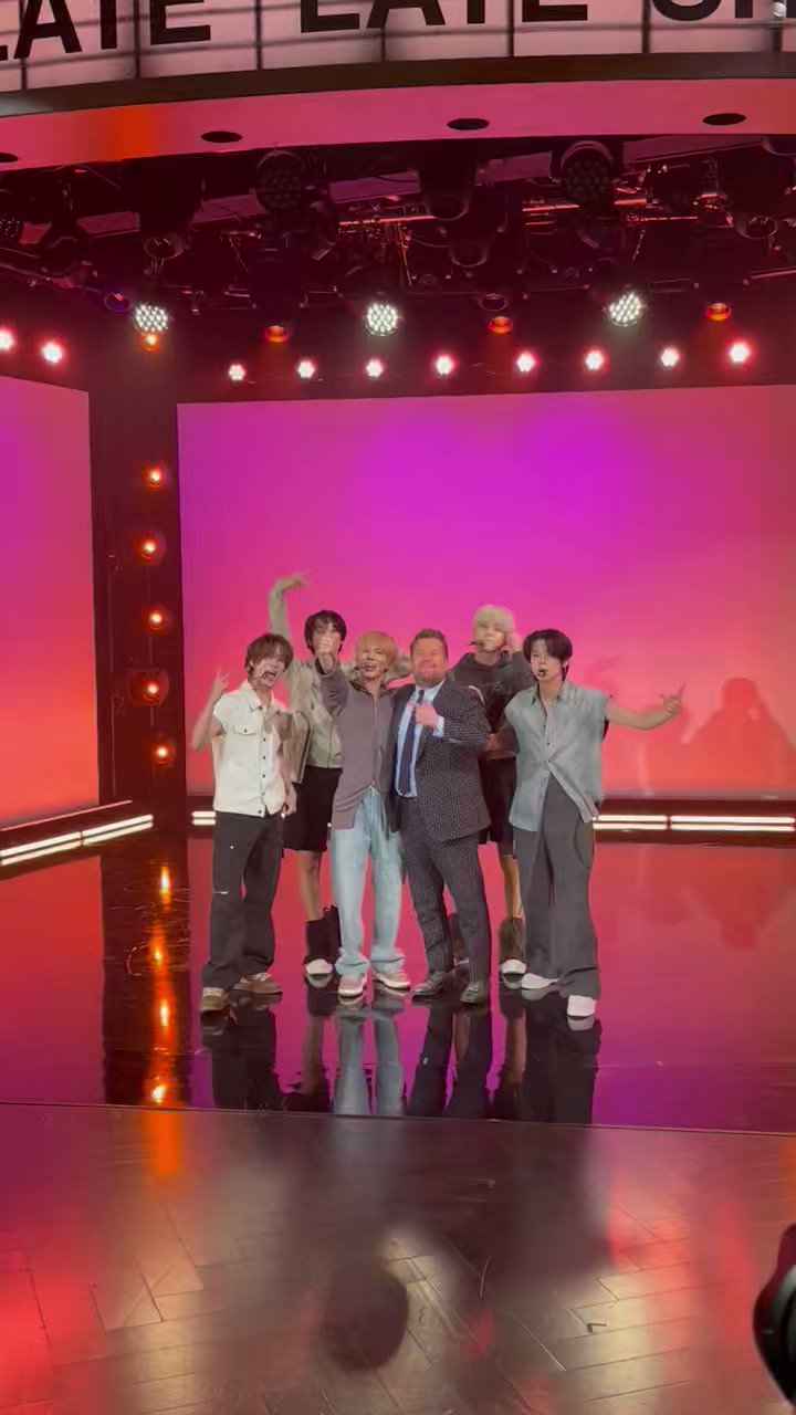 The Late Late Show with James Corden on Twitter: ".@TXT_bighit is here!!! https://t.co ...